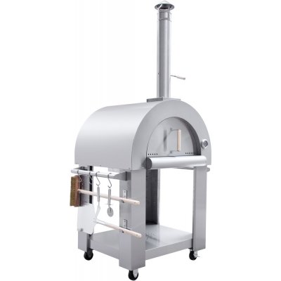 Vedeldad pizzaugn ute rostfritt stål med redskap & förvaring - 6795 kr ...