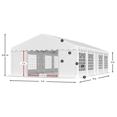 Partytelt Eco 1 i PE - 3 x 9 m - 7595 DKK - Festtelt - Hjemfint.dk