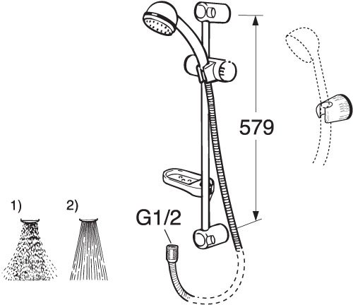 Gustavsberg Nordic Plus duschset - - Handduschar - Hemfint.se